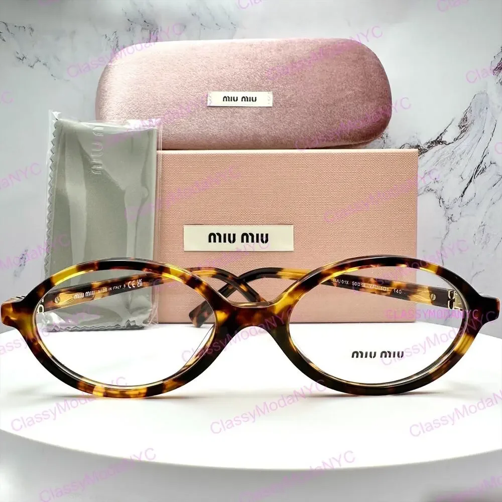 Miu Miu | Accessories | New Miu Miu Womens Eyeglasses Brown Oval Full ...